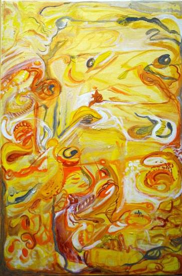 Abstract paintings by artist Vidya Dengle