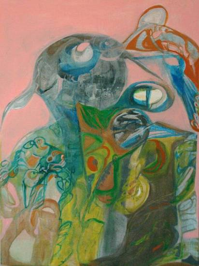 Abstract paintings by artist Vidya Dengle