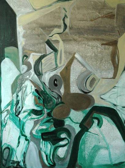 Abstract paintings by artist Vidya Dengle