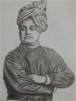 Swami Vivekananda Painting by Vijayashree Kakubal
