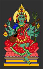 Goddess matangi Painting by Harshit Pustake