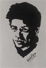 Great actor Shahrukh Khan Painting by Raktima Sau