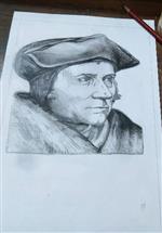 Portrait of St.Thomas Moore Painting by Divya Joseph