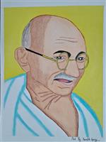 MAHATMA CHANDHI JI Painting by Hardik Gargi