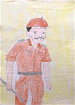 My dream is to be a Police Painting by Rahul Rabad