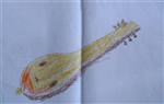 Sitar instrument Painting by Sanskar Chalurkar