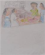 Teaching of marathi Painting by Ashik Kola