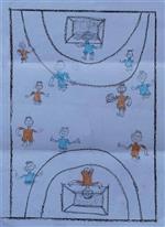 Children enjoying handball game Painting by Tushar Bidwal