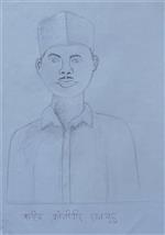 Shaheed Krantiveer Rajguru Painting by Mayuri Atram