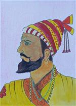 Founder of Hindavi Swarajya Painting by Dinesh Urade
