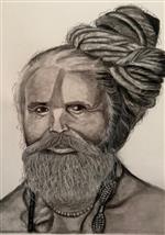 Indian Saint Painting by Kashish Desai