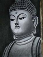 Buddha Painting by Abhra Sanpui