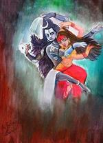 The Divine Dance Painting by Abhra Sanpui