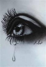 Divine Love Tears Painting by Abhra Sanpui