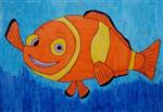 Nemo fish Painting by Thiyakshwa Sureshkumar