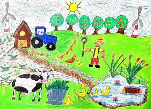 Farm Drawing For Kids Learn To Draw And Color For Kids Farm Visit: