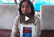 Asmita Jagtap on her painting I was there at Indiaart Gallery