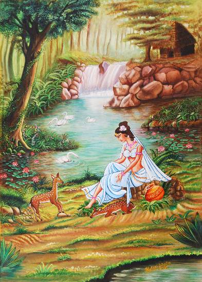 Shakuntala, Painting by Emerging Artist Hutoxi Wadia
