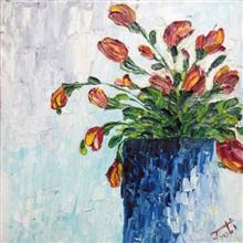 Flower - 3, Painting by Emerging Artist Jyoti Sharma