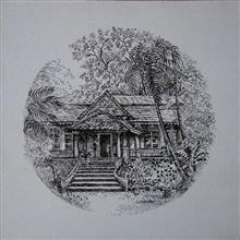 Goan House - 5 (from the painting series - Houses of Goa), Print by ...