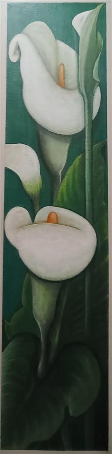 Calla plant, Painting by Emerging Artist Khaled Hamdy .H